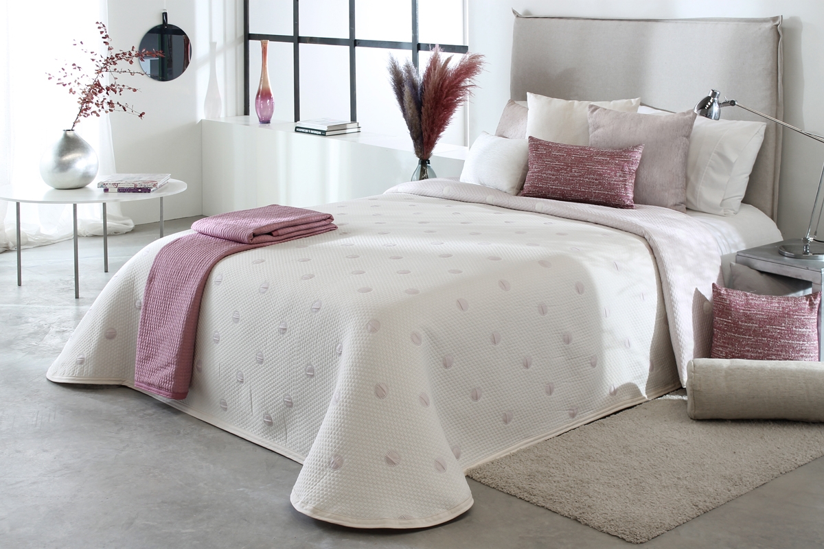 Couvre lit réversible CULKIN rose - REIG MARTI