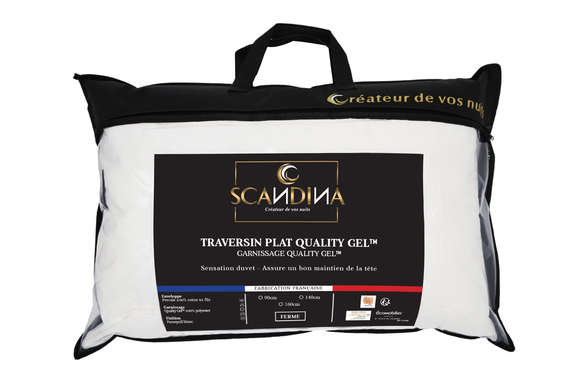 Traversin plat QUALITY GEL ferme - SCANDINA